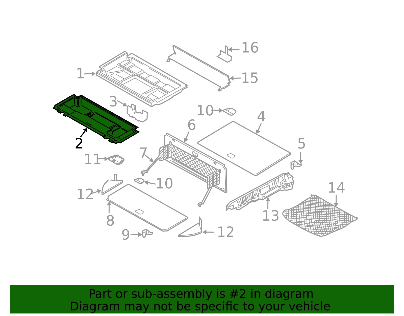 8684980 - High-Quality Trunk Floor Storage Box for AutoNation Parts