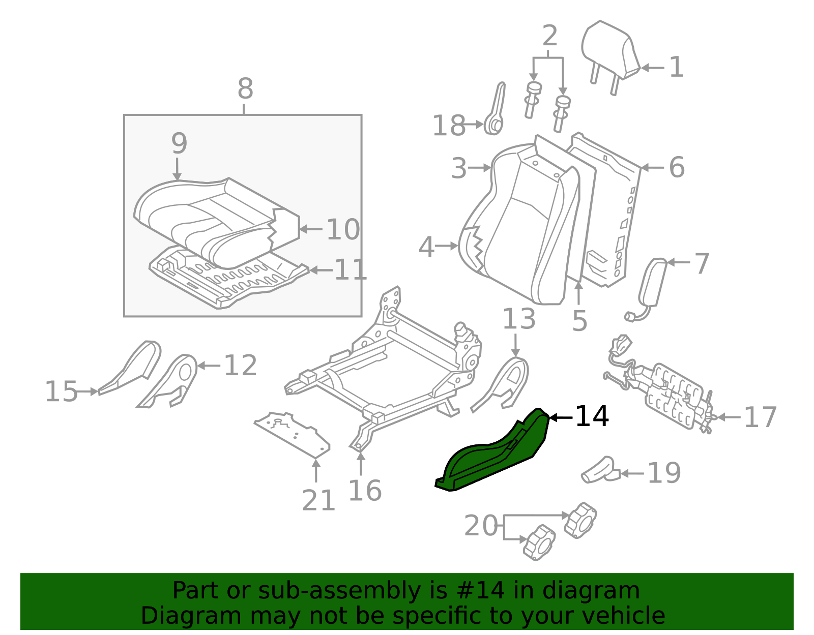 2009-2025 Nissan Outer Finish Panel 87380-1EA2A | QuirkParts