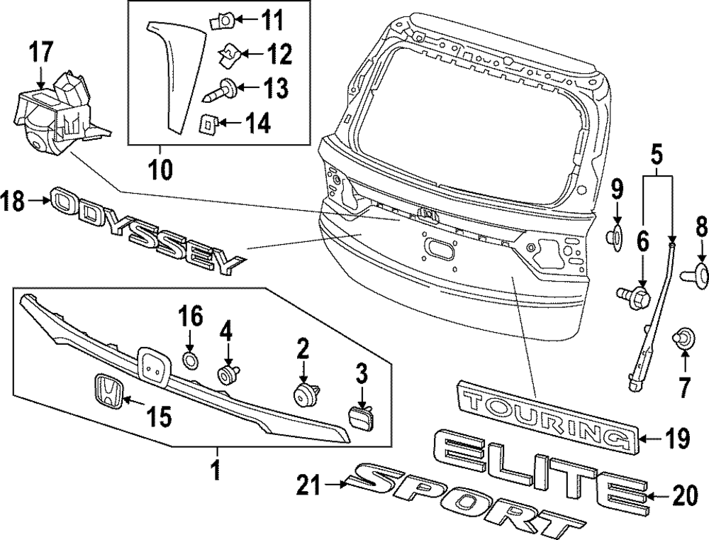 74845-THR-A00 - Upper Molding 2018-2024 Honda Odyssey | Honda Parts Online