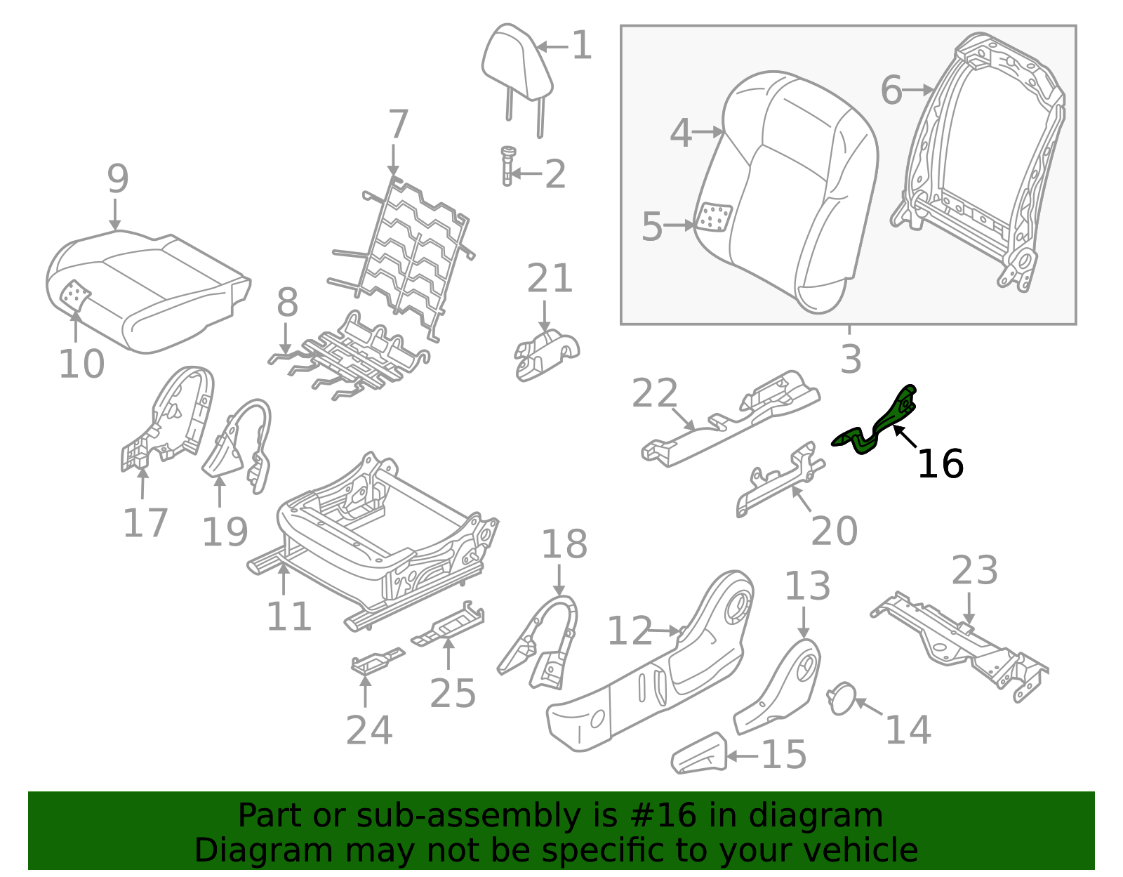 87396-6RA0A - 2021-2025 Nissan Rogue - Lift Bracket | Anicra Nissan Parts