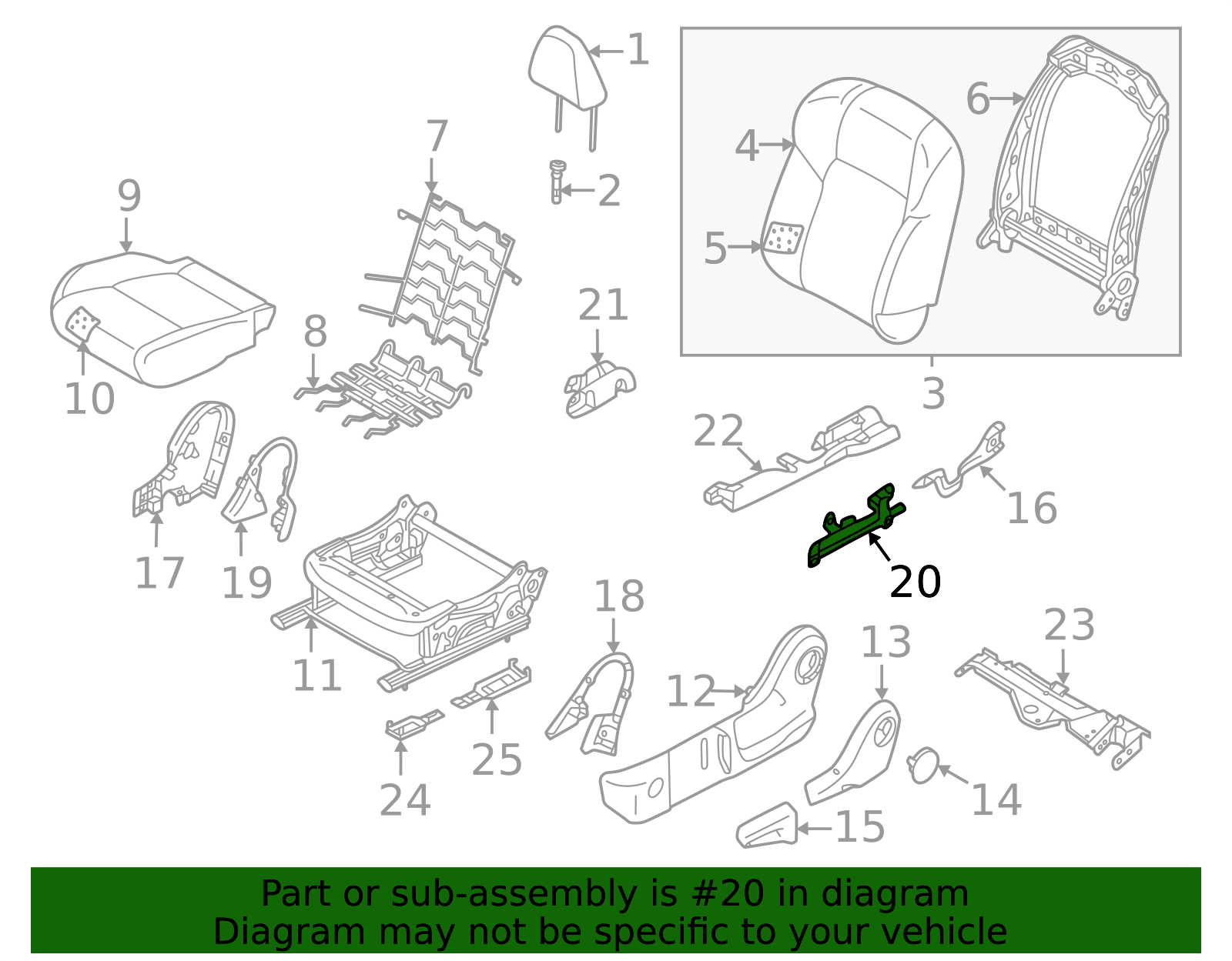 2021-2025 Nissan Rogue Bracket 87561-6RA0A | Nissan Parts Central