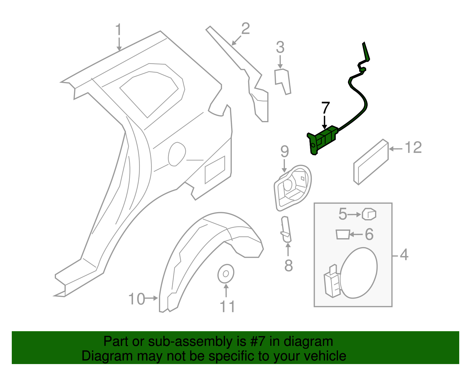 2007-2009 Hyundai Santa Fe Fuel Door Switch 95720-2B000 | OEM Parts Online