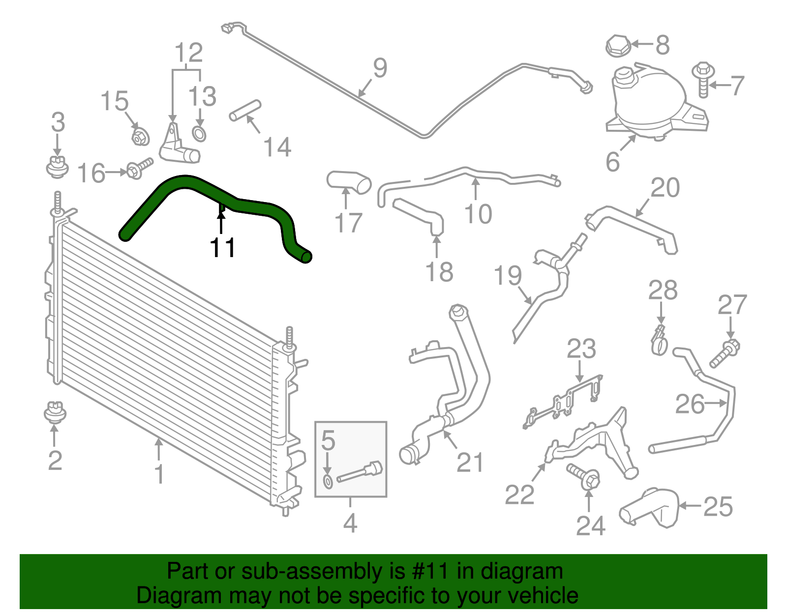 2015-2019 Ford Upper Hose CK4Z-8260-F | Miracle Ford Parts