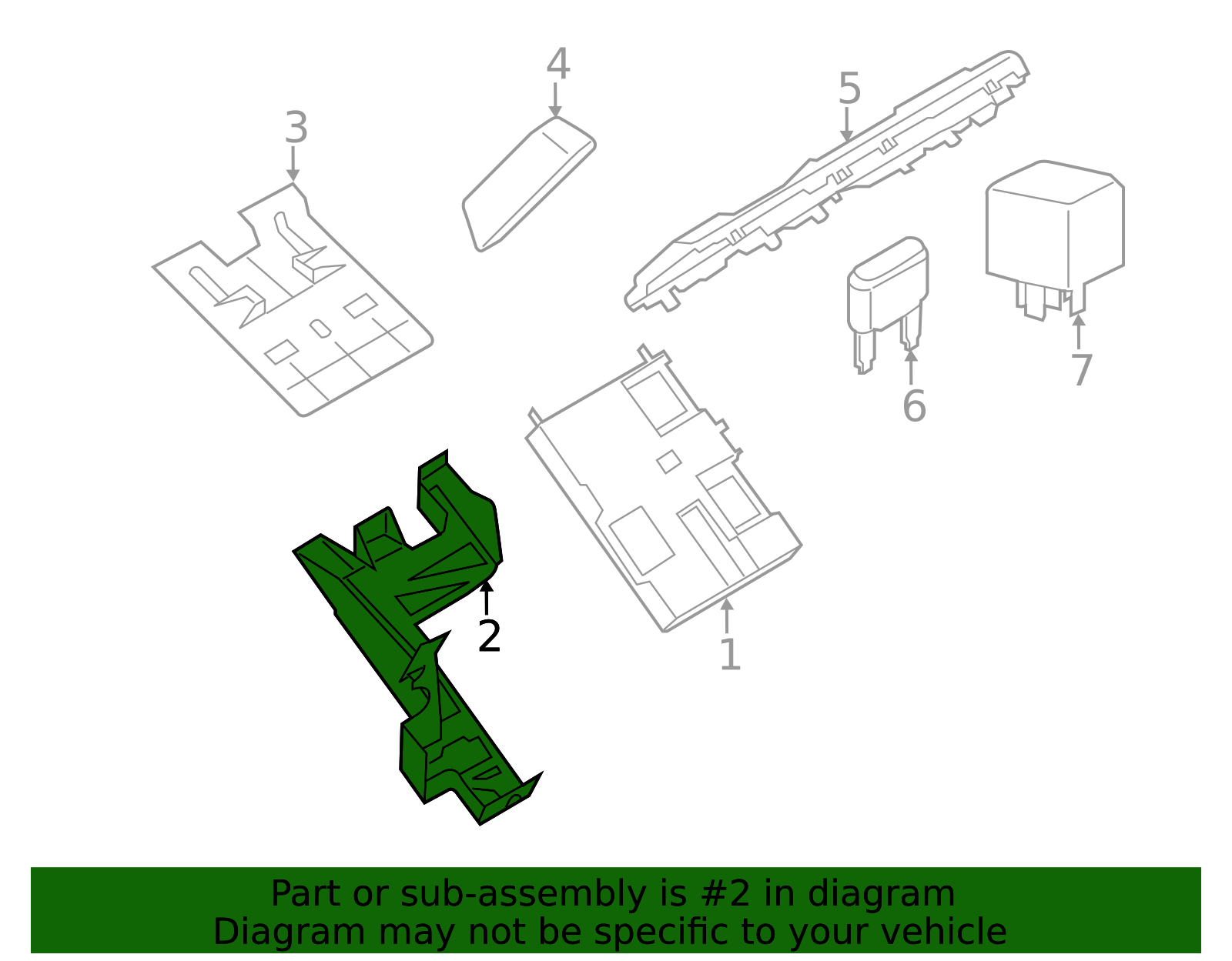 2015-2019 Ford | Junction Block Bracket | BK2Z-14A254-A | Walls' Ford Parts