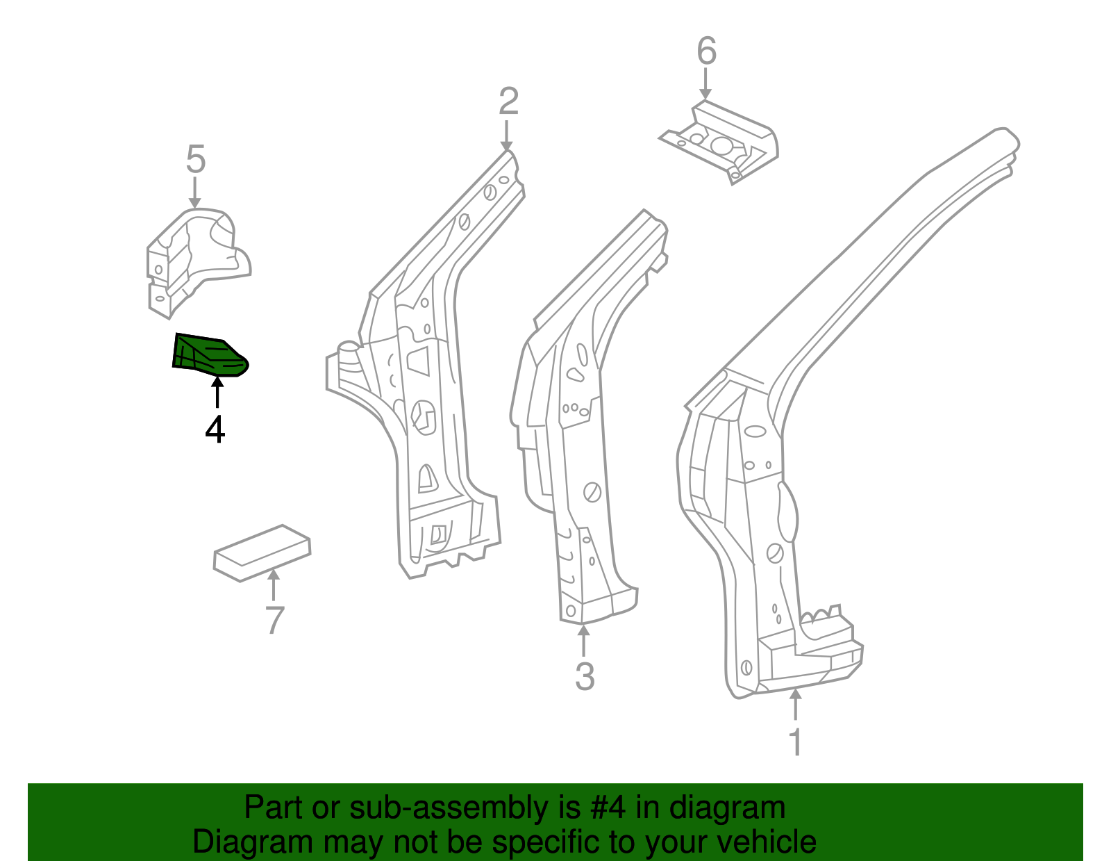 2009-2010 Pontiac Vibe Reinforced Bracket 19183954 | Shop Matick Buick GMC
