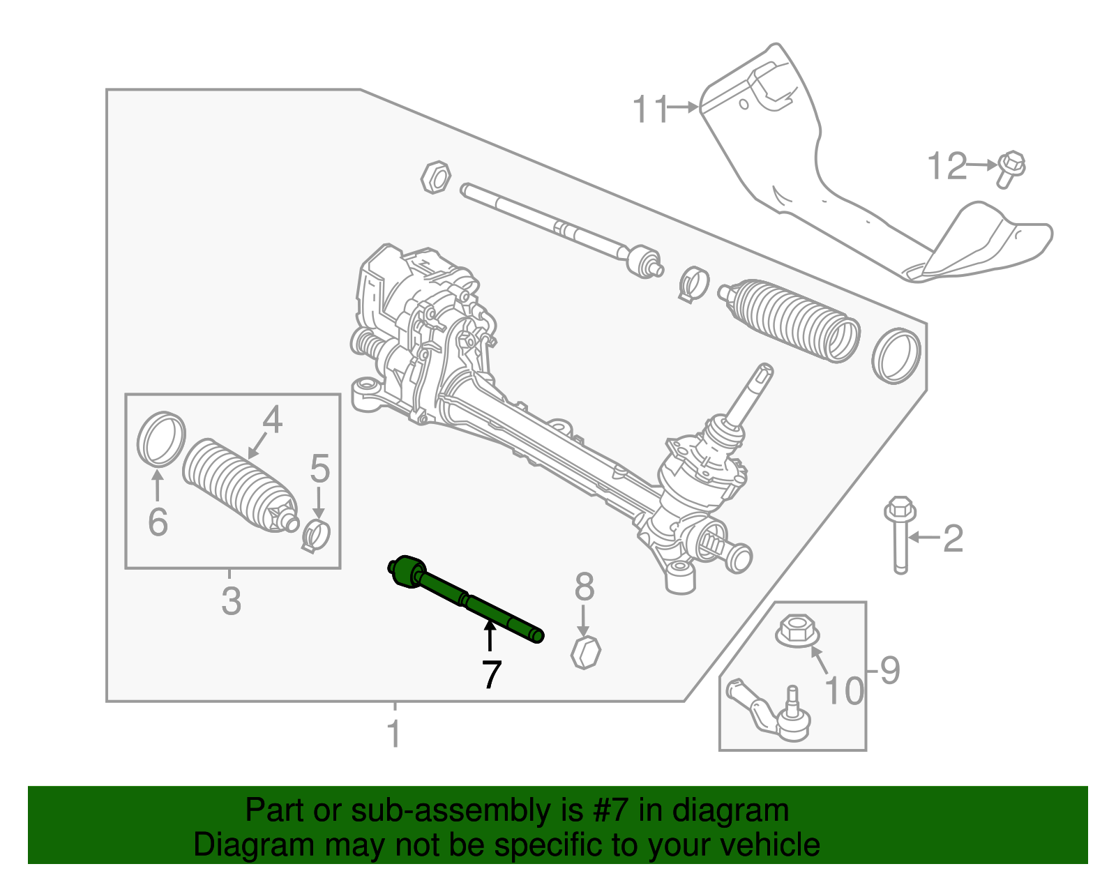 2016-2018 Ford Focus | Motorcraft™ Inner Tie Rod | MEF-397 | Walls ...