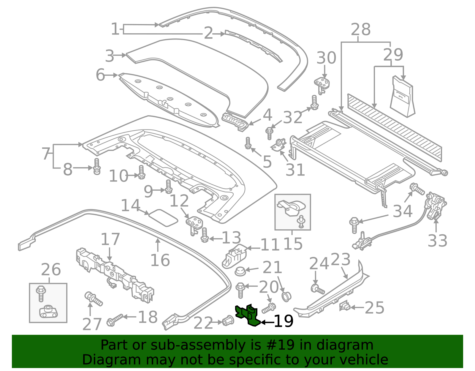 8W7-825-308 - Hinge Assembly 2018-2024 Audi | Audi OEM Parts Guy