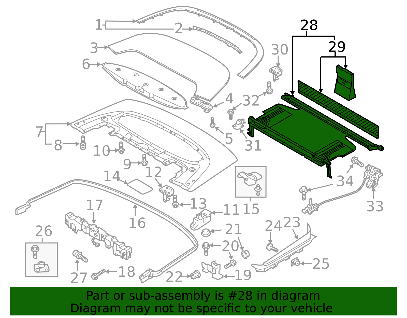 2018-2024 Audi Tray 8W7-863-657 | TascaParts.com