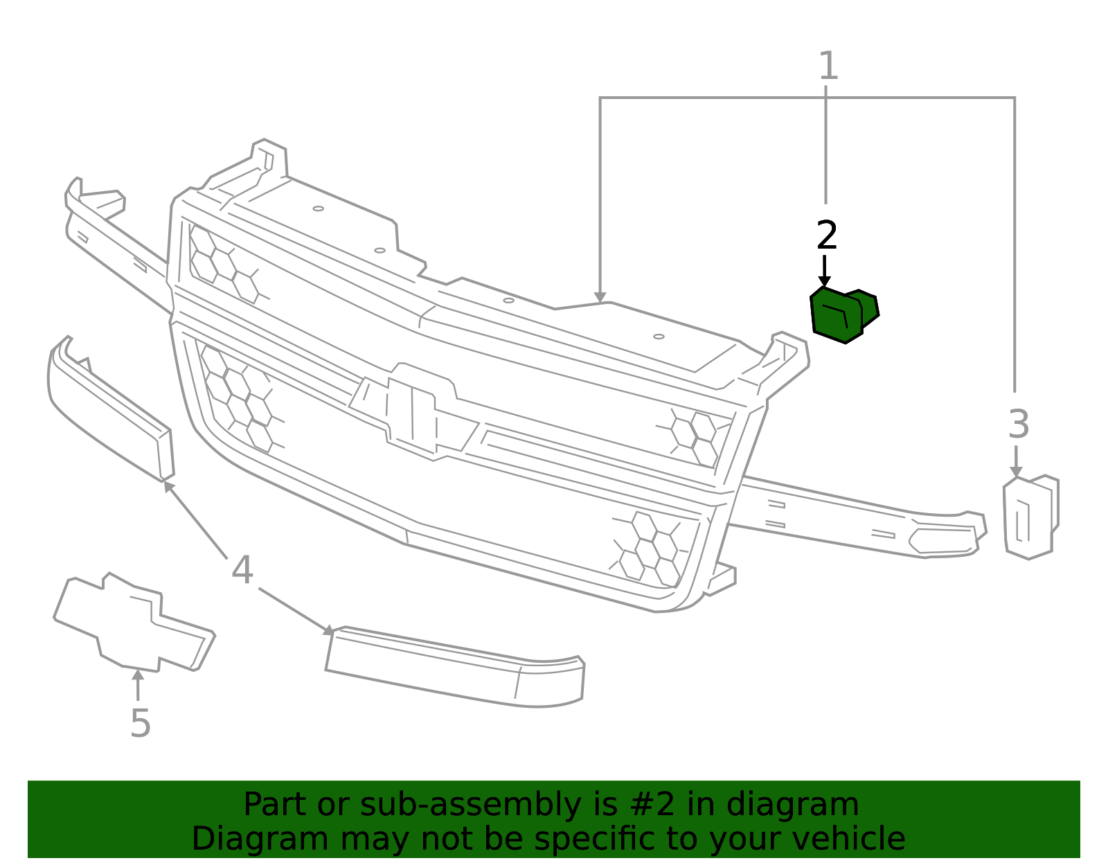 11610109 - Front Grille Retainer 2006-2007 Chevrolet | Chevrolet Parts ...