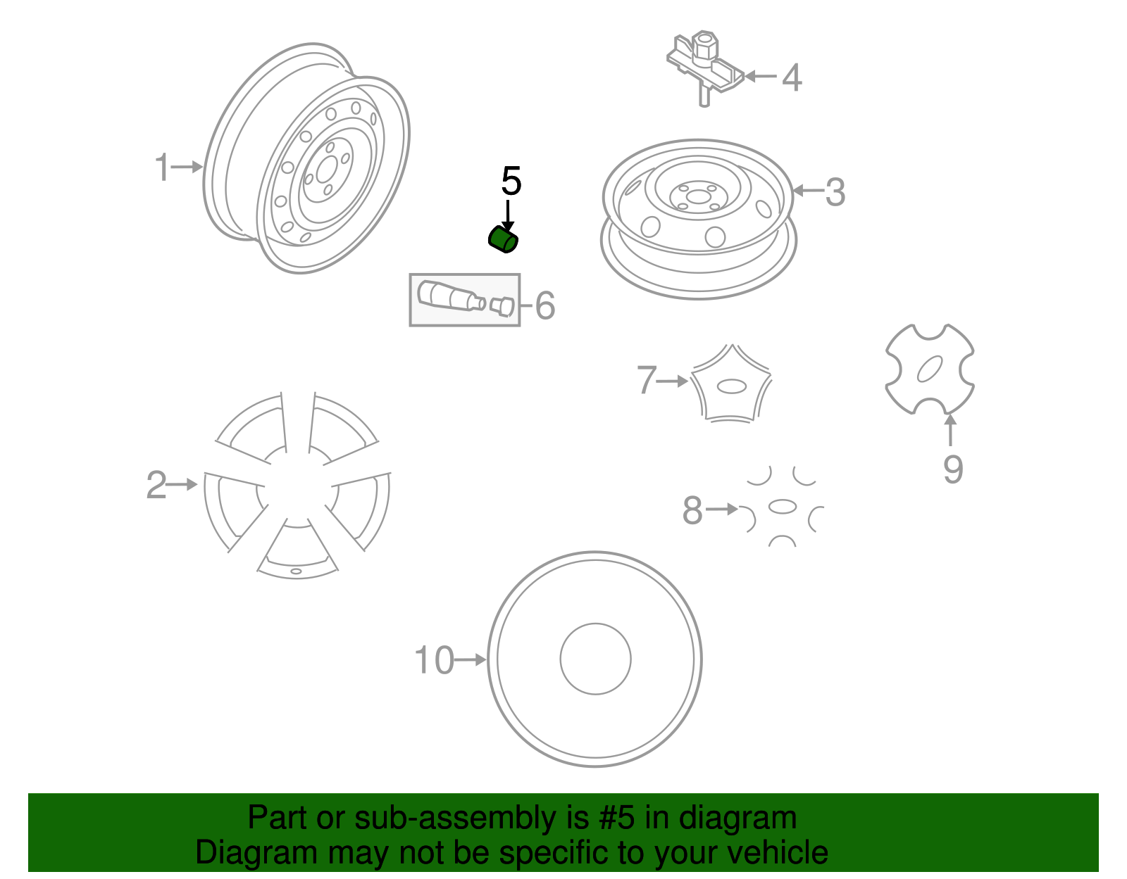 52950-2G000 - Wheel Nut 2008-2017 Kia | Kia.Parts Store