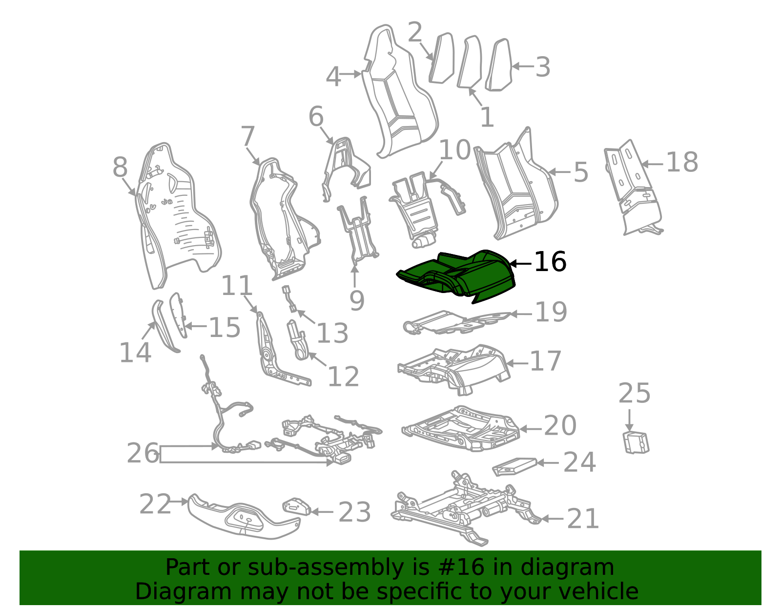 2023-2025 Chevrolet Corvette Cushion Cover 85117644 | Capital Chevy Parts