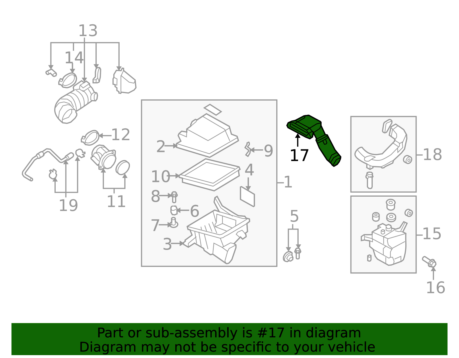 28210-1D000 - Air Inlet Duct 2007-2010 Kia Rondo | Kia.Parts Store