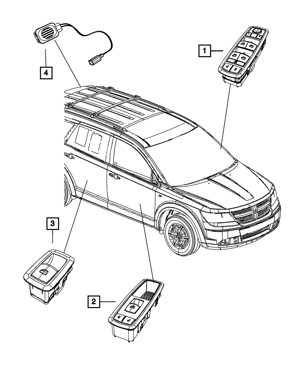 68084001AD - Front Door Switch And Bezel 2011-2016 Dodge Journey | The ...