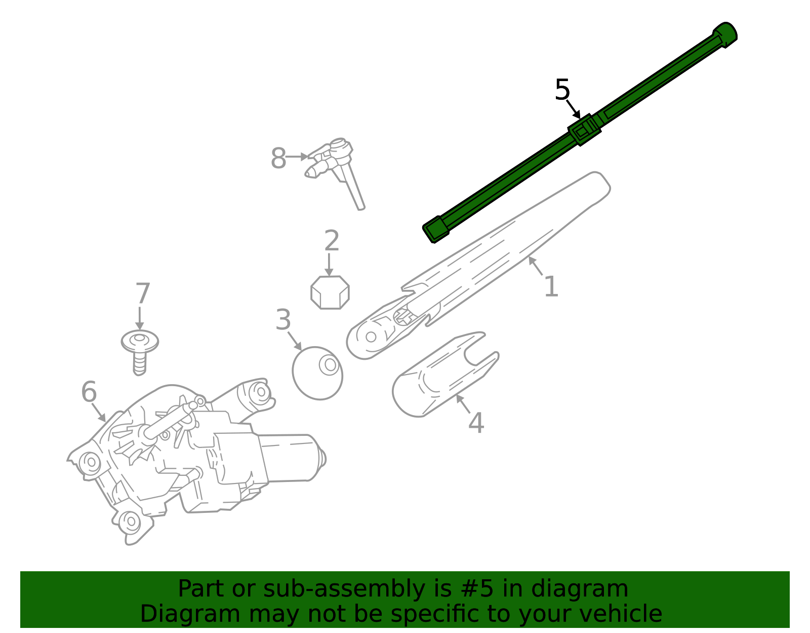 61627474264 - 2019-2025 BMW Back Glass Wiper Blade (61-62-7-474-264 ...