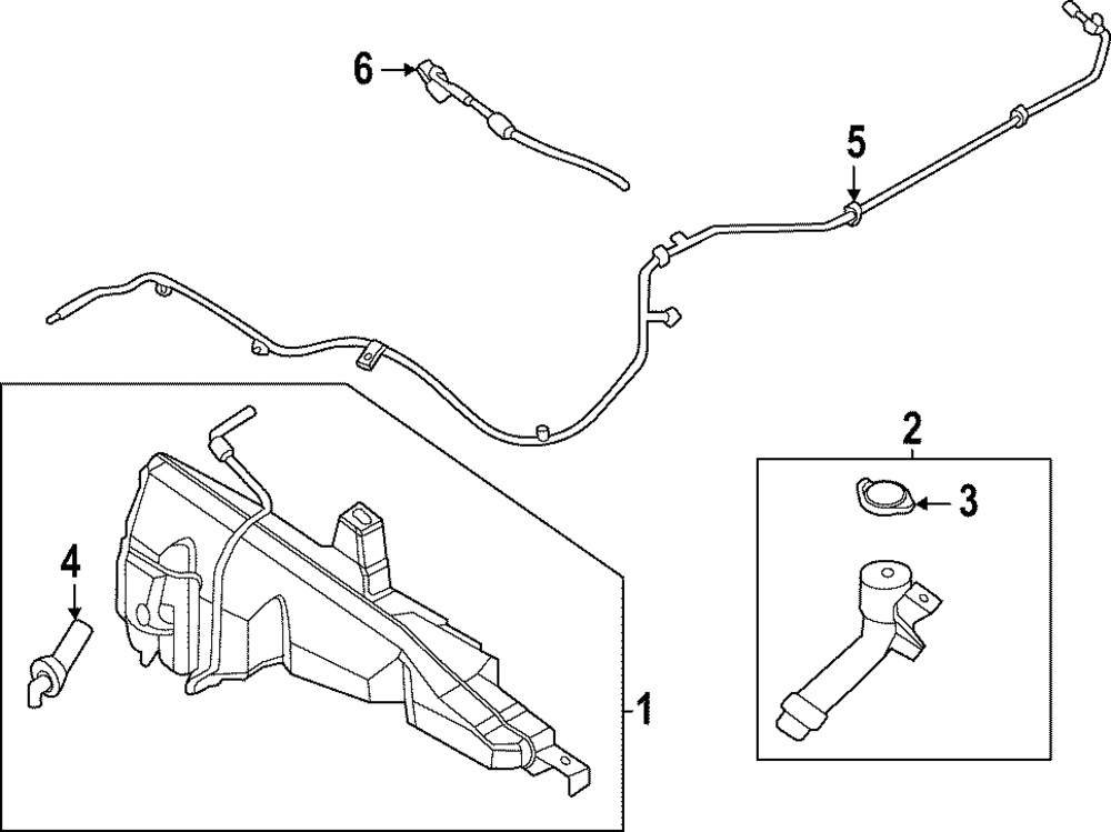 NZ6Z-17618-B - High-Quality Washer Reservoir for 2022-2025 Ford ...