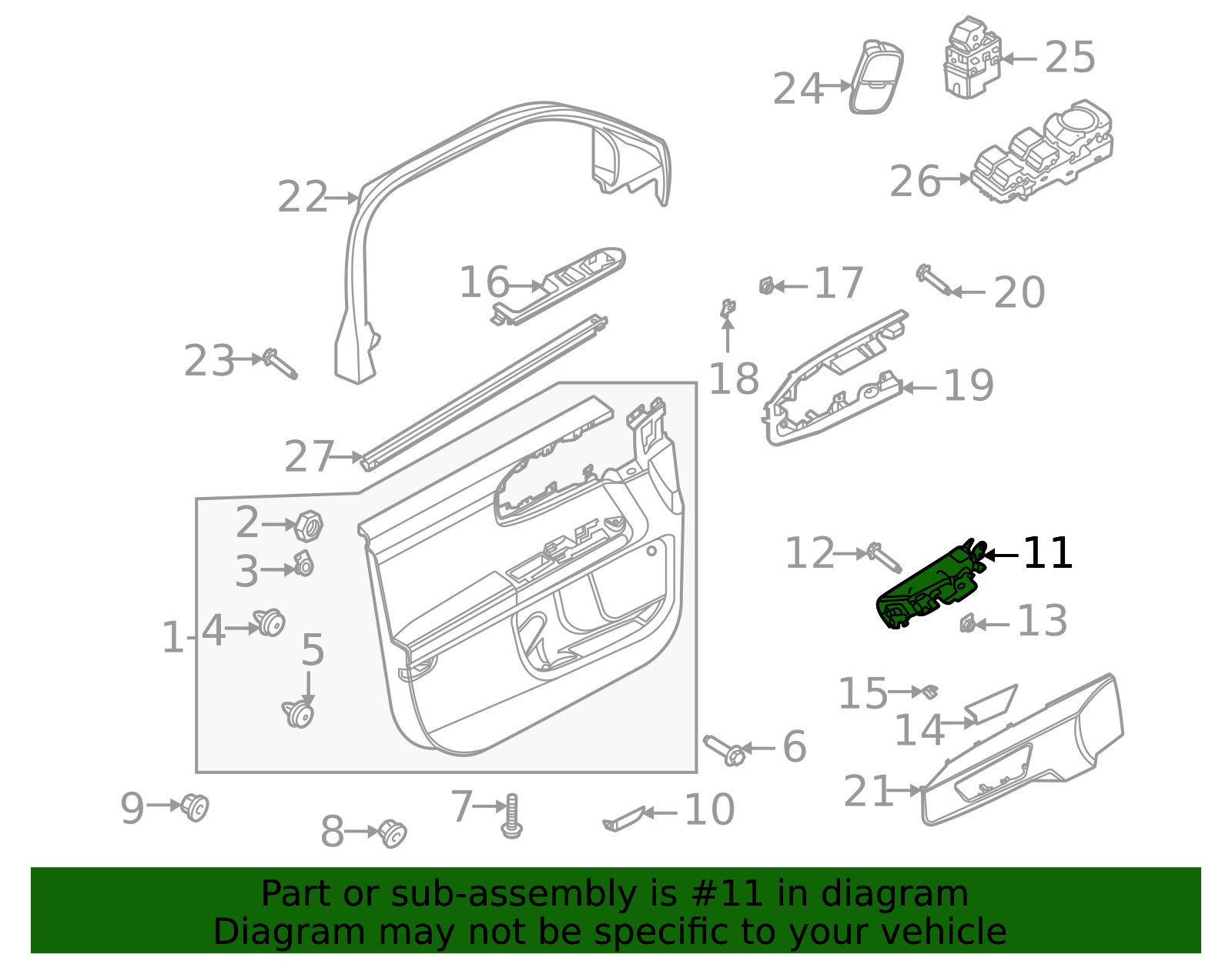 2023-2025 Ford Bronco Sport Handle, Inside P1PZ-5822601-A | Awesome ...