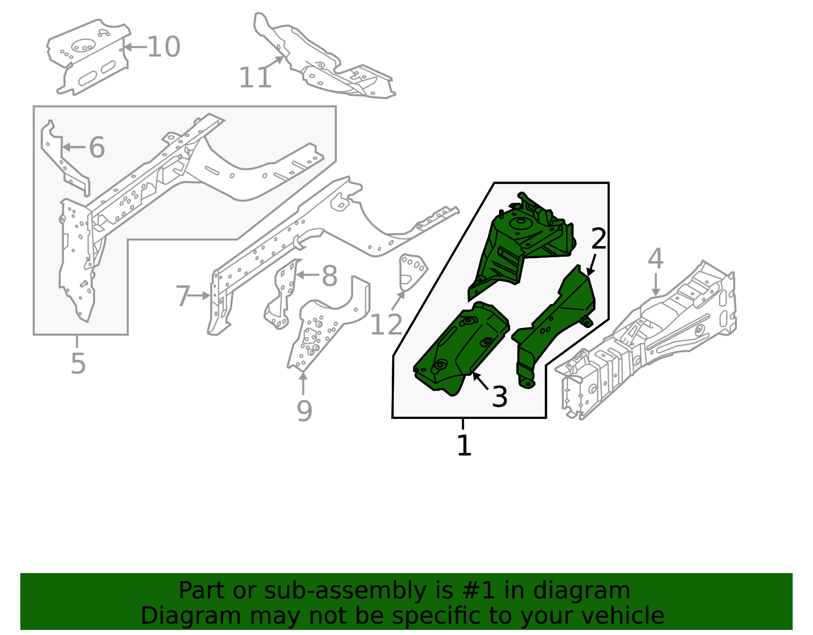 2014-2020 Nissan Rogue Apron Assembly - Driver's Side (LH) F4121-4BAMA ...