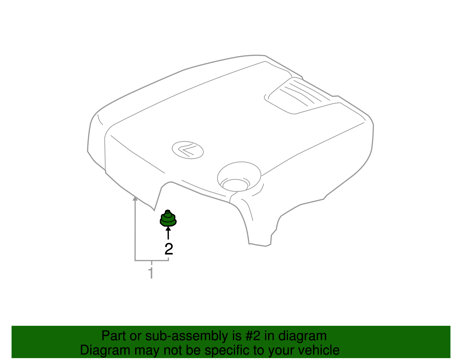 2007-2025 Lexus Engine Cover Grommet 90480-22024 | OEM Parts Online