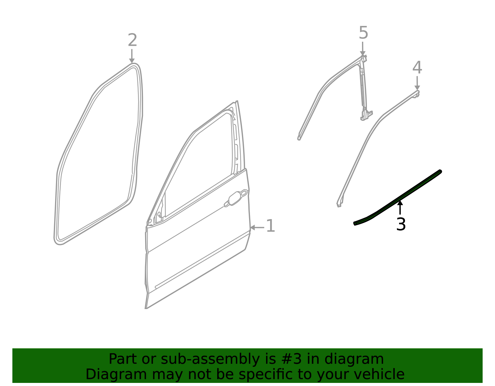 51-33-7-207-842 - Belt Weather-Strip 2007-2013 BMW X5 | BMW Auto Parts ...