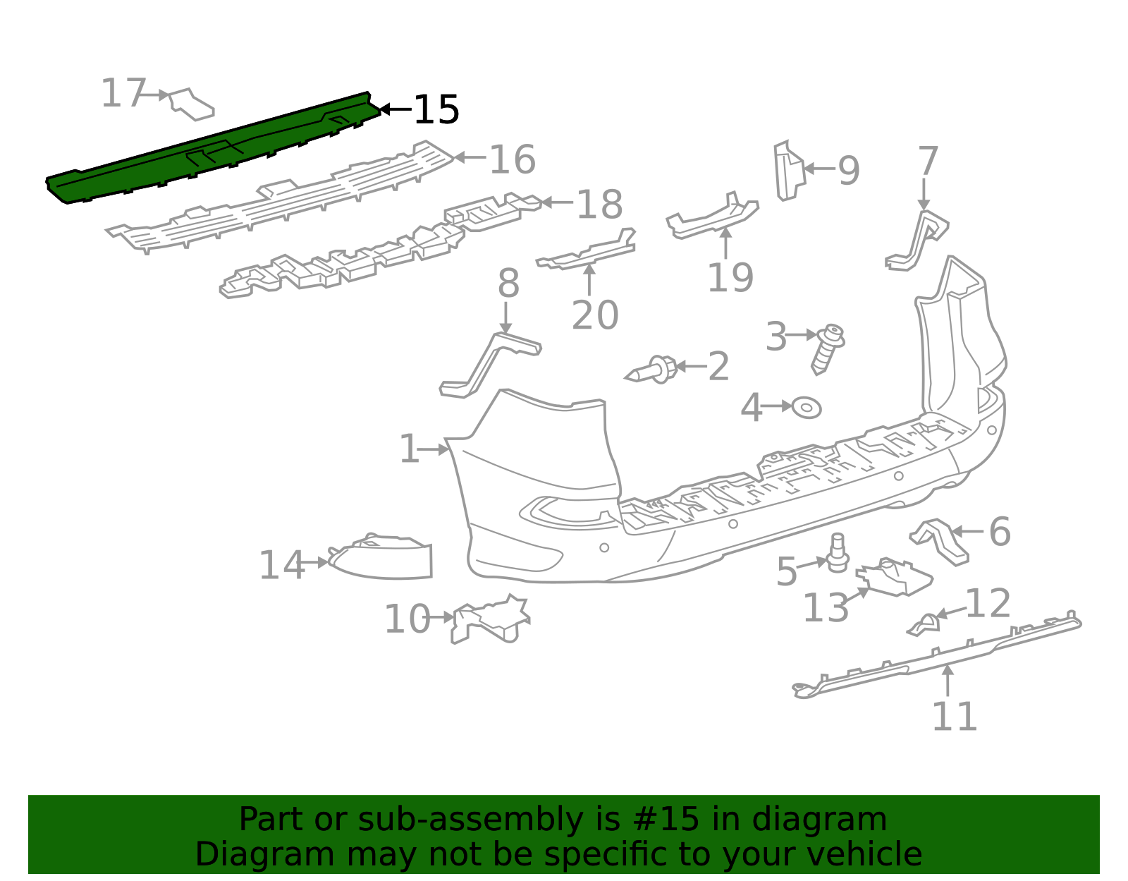 52179-60061 - Bumper Step Pad 2010-2023 Lexus GX460 | Lexus Parts Outlet