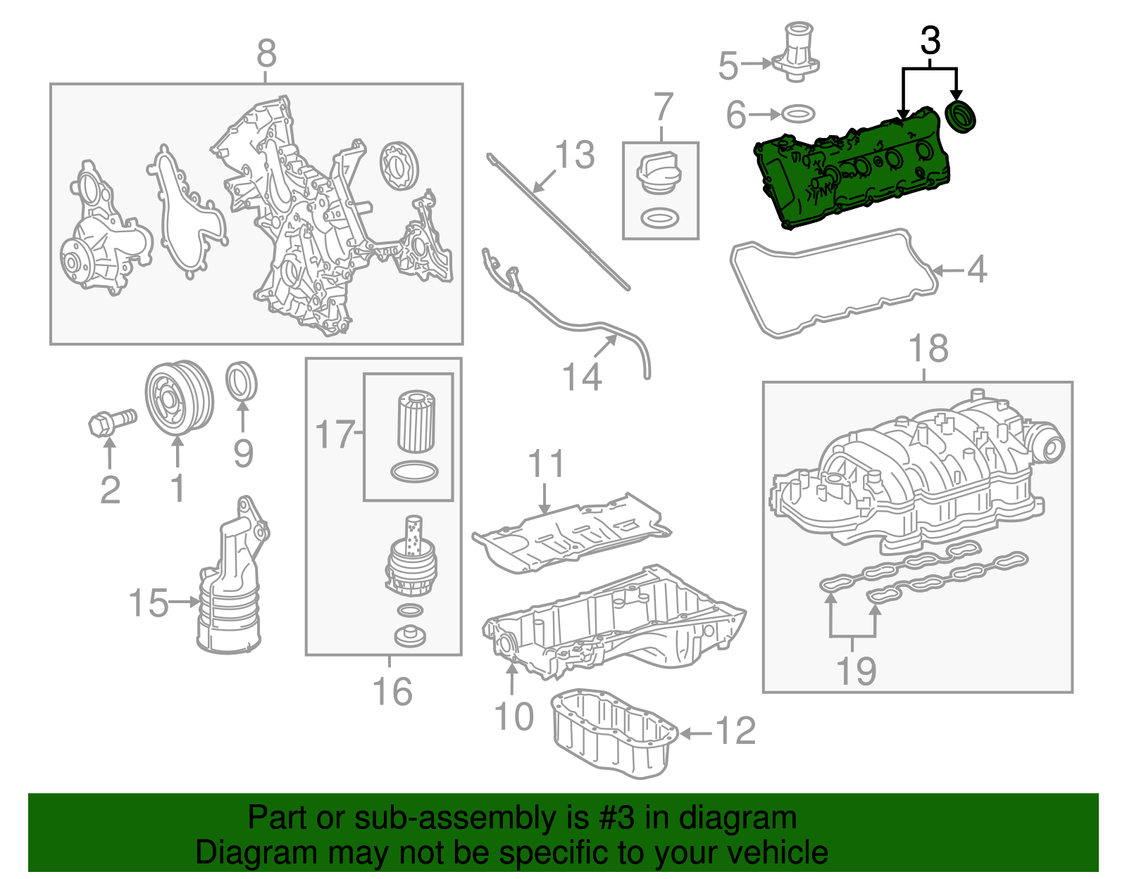 11202-0S011 - Valve Cover - 2012-2020 Toyota | Lithia Toyota Parts