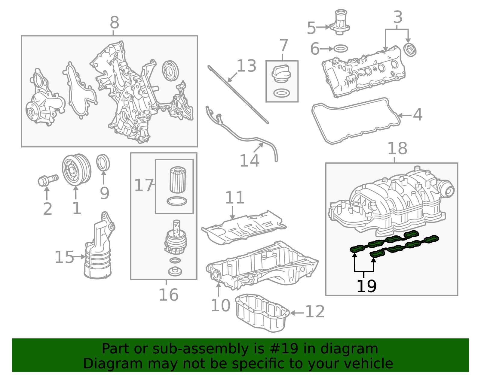 17171-0S030 - Manifold Gasket - 2007-2020 Toyota | Nucar Toyota of ...