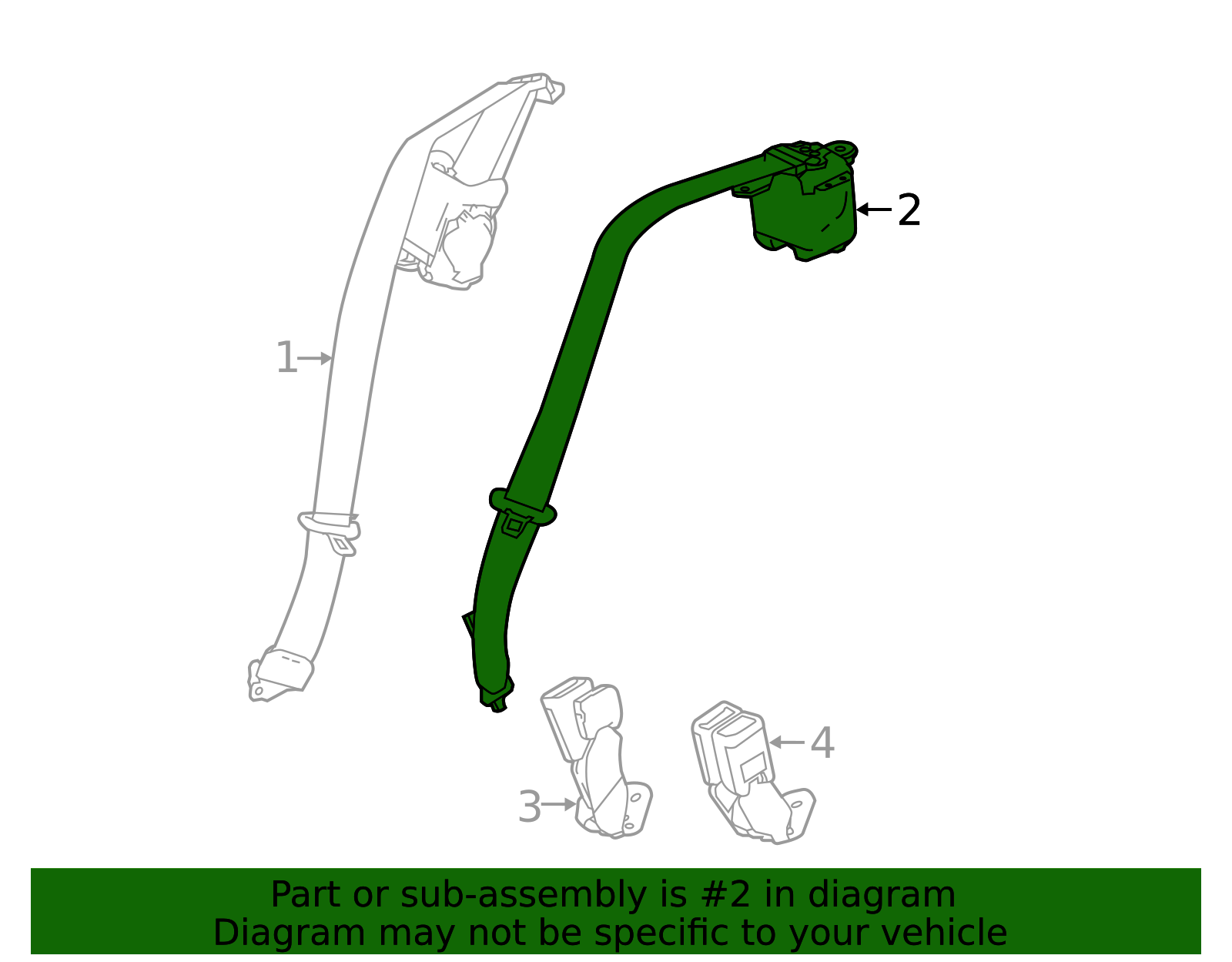 2020-2024 Cadillac XT4 Center Belt Assembly 84867872 | Capital Chevy Parts