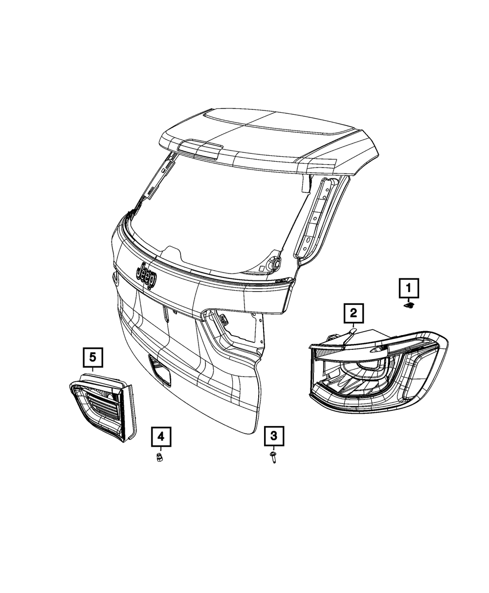 68461575AA - Tail Lamp, Left The Official Mopar eStore