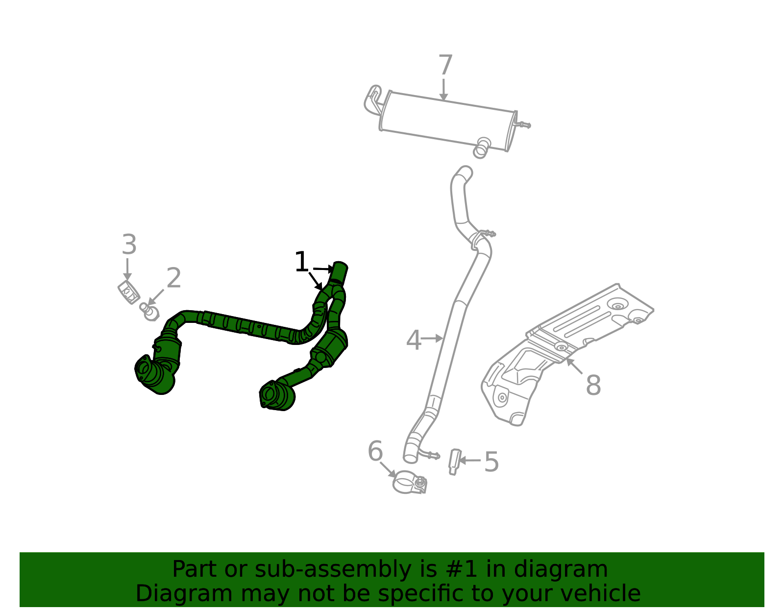 2007-2009 Jeep Wrangler Catalytic Converter 52059930AH | Mopar Parts Canada