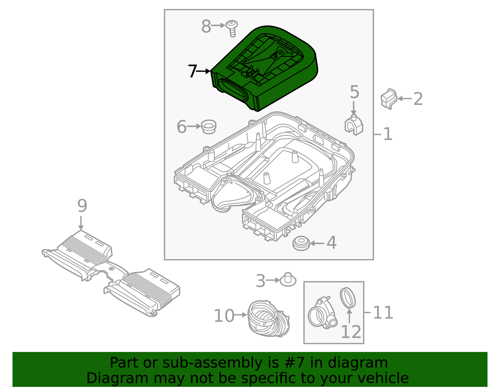 2019-2025 Audi Air Filter 4M0-133-843-G | Genuine Audi Parts