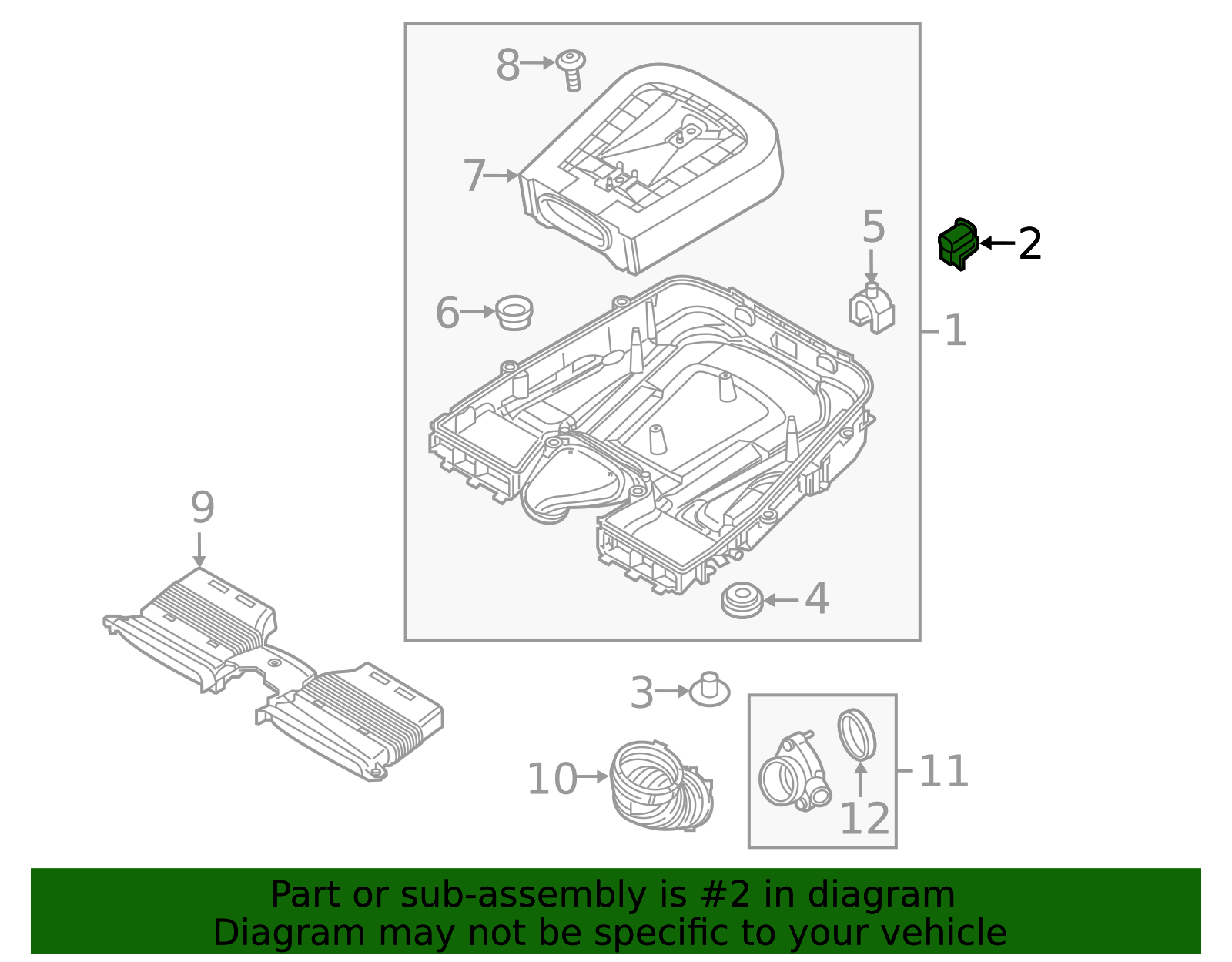 2017-2025 Audi Air Cleaner Assembly Support 4M0-133-615 | Audi USA Parts