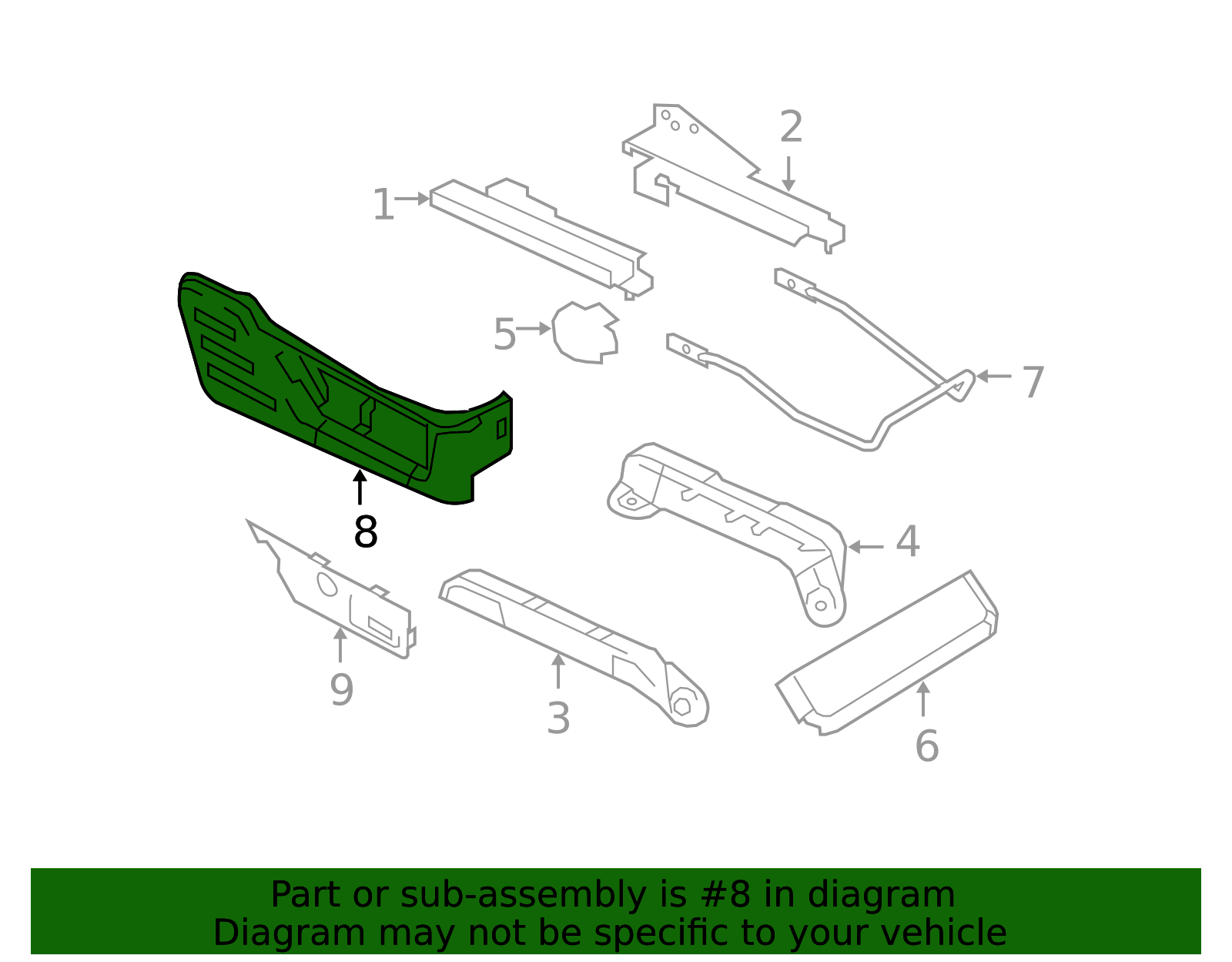 8C3Z-2562187-AB - Side Cover - Driver's Side (LH) 2008-2010 Ford ...