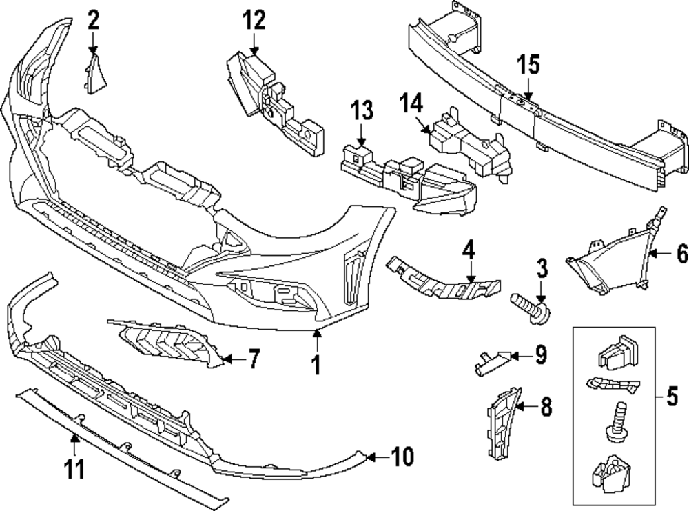 2021-2023 Hyundai Sonata Bumper Impact Absorber 86521-L1200 | OEM Parts Online