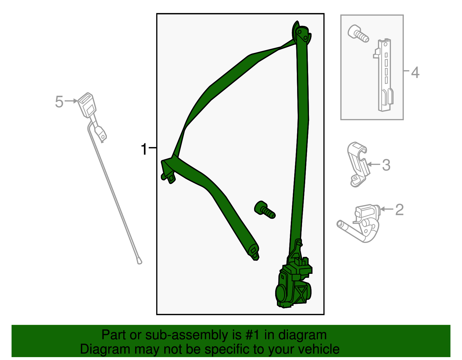 166-860-15-00-9C94 - Lap & Shoulder Belt 2012-2019 Mercedes-Benz ...