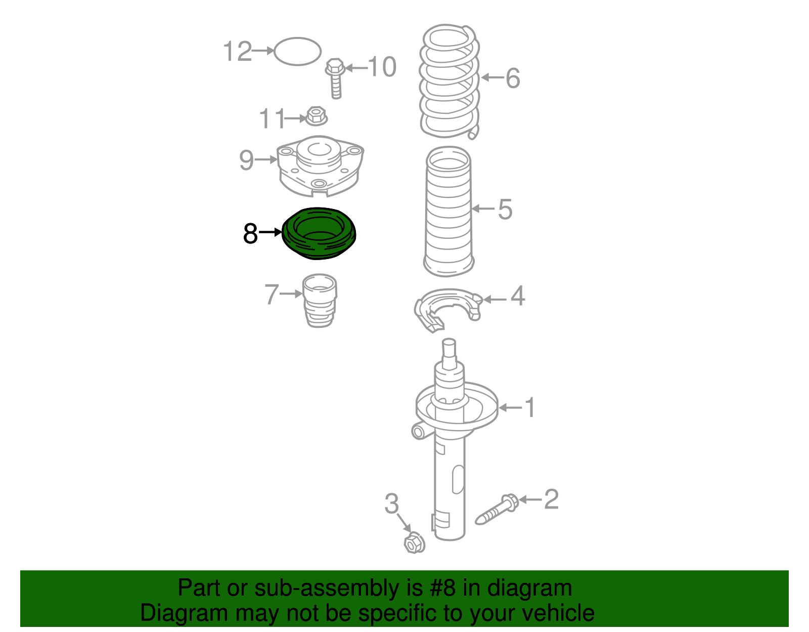 5QM-412-249 - Strut Bearing 2015-2024 Volkswagen | Wolfsburg Parts Direct