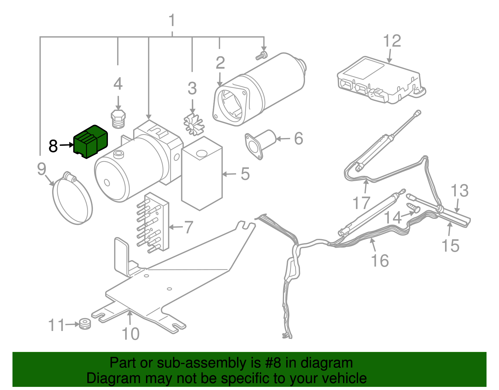 8H0-951-253 - Convertible Top Relay 2001-2009 Audi | Audi OEM Parts Guy