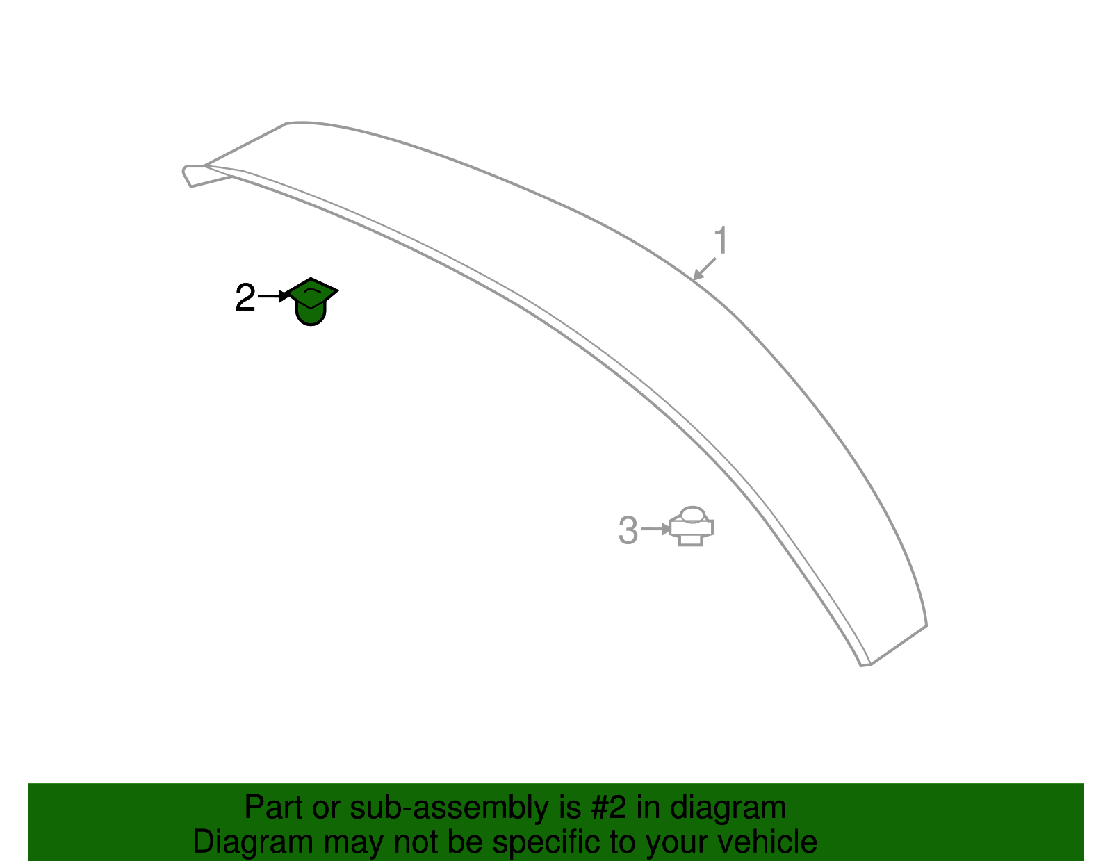 2013-2024 Nissan Spoiler Grommet 01281-00573 | Nissan Parts Central