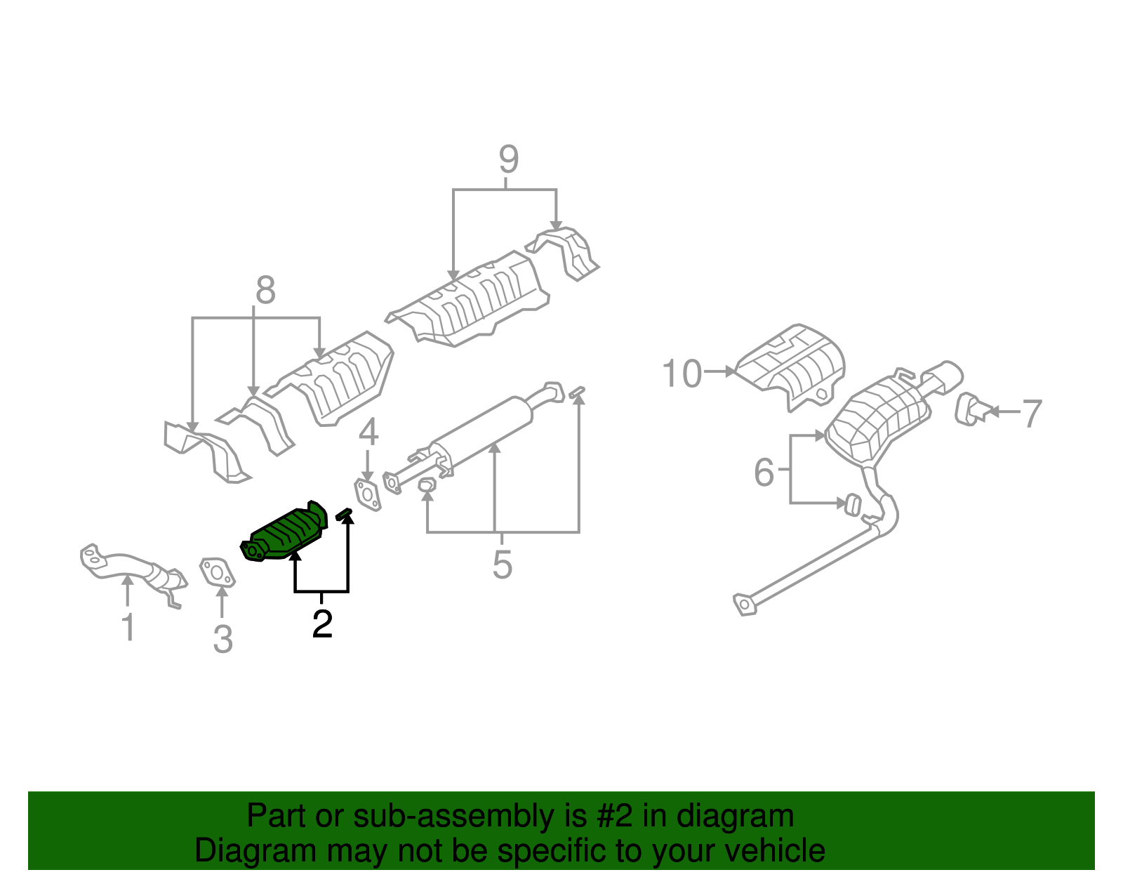 2008-2010 Hyundai Sonata Catalytic Converter 28960-2G540 | OEM Parts Online