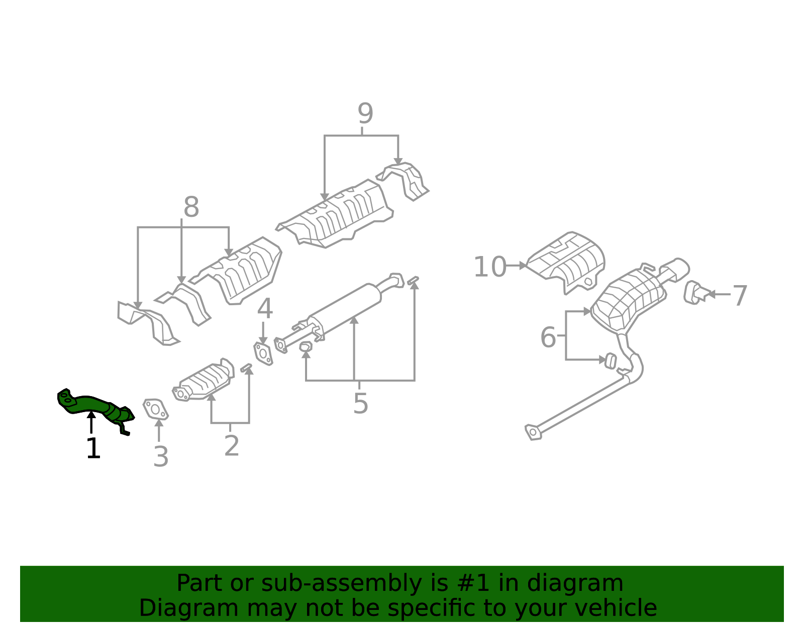Genuine Front Pipe for 2008-2010 Hyundai Sonata | Part# 28610-3K510 ...