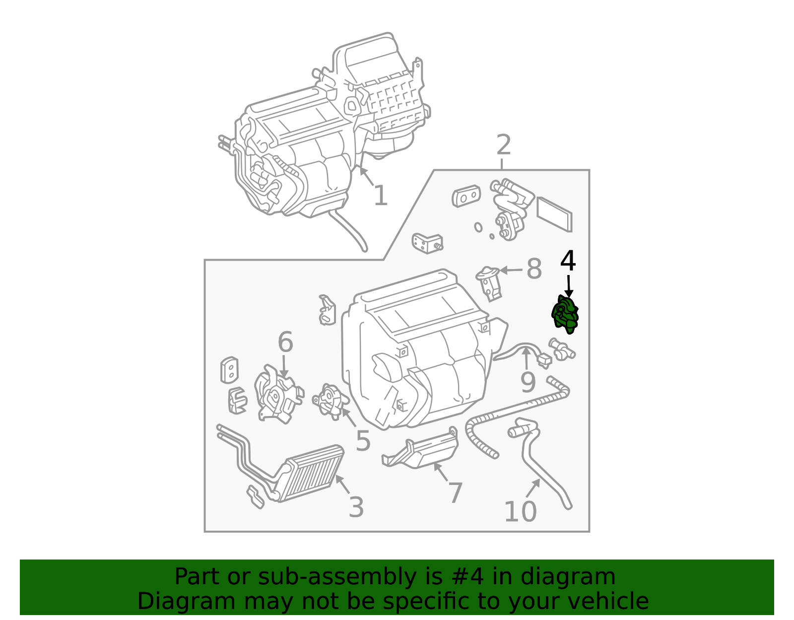 Toyota OEM HVAC Blend Door Actuator 87106-08060 | Toyota OEM Parts Giant
