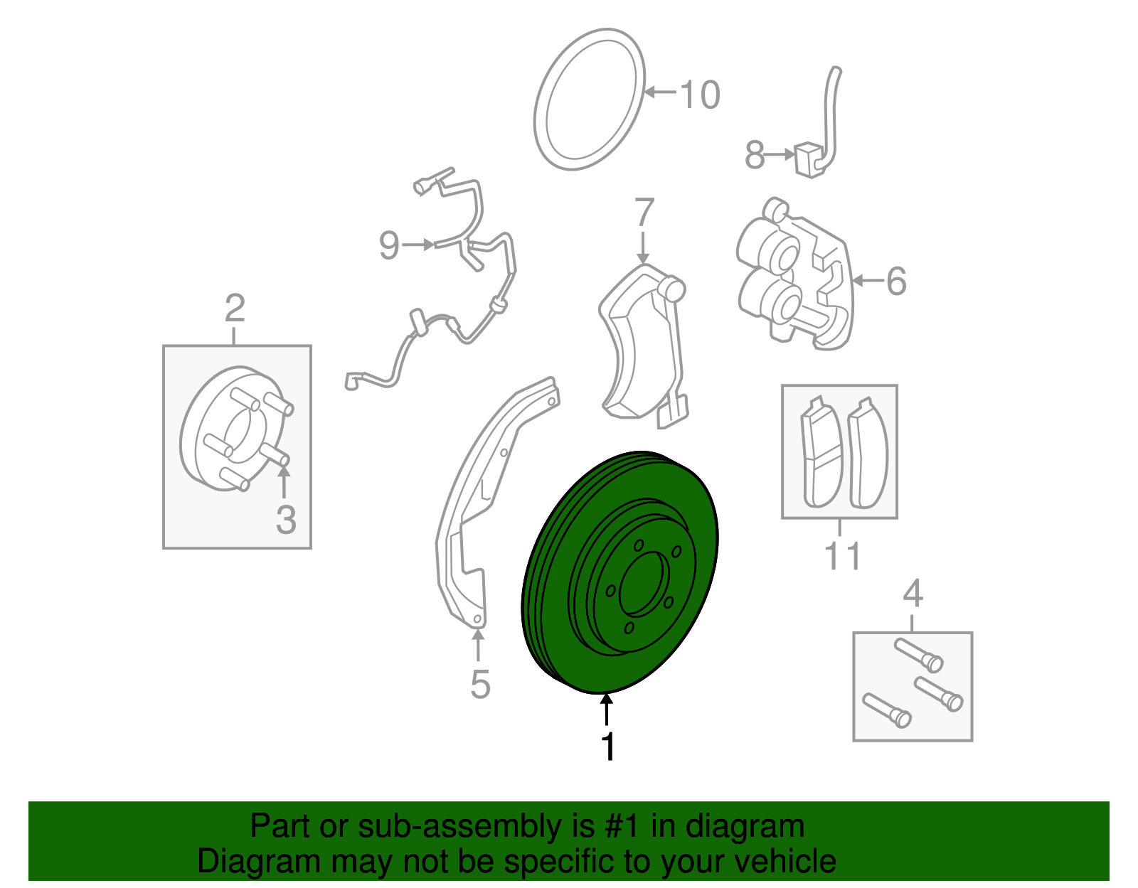 Genuine OEM Ford Part - Rotor 6U2Z-1V125-CC | Genuine OEM Ford Parts ...