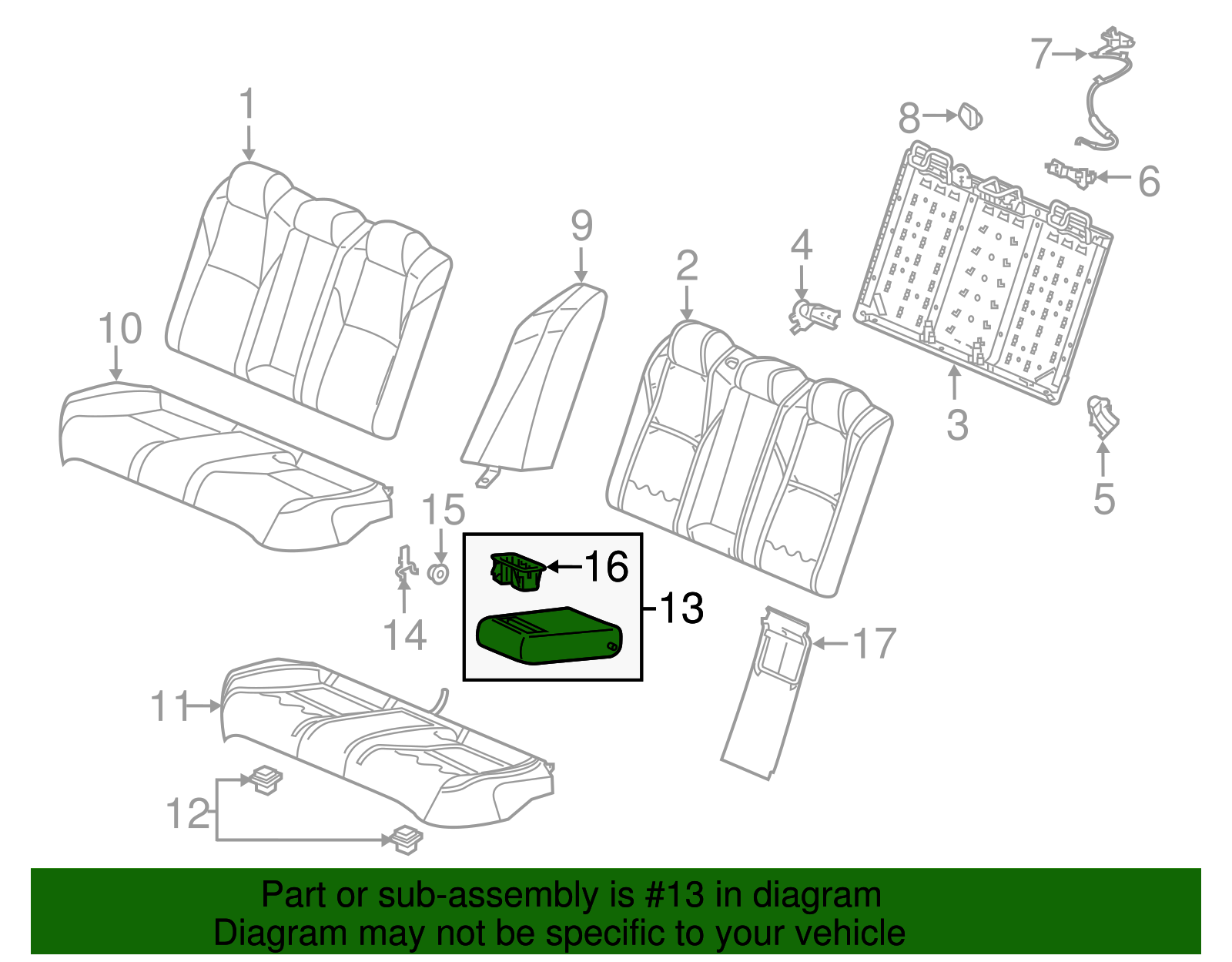 82180-TVA-A01ZA - Armrest - 2018-2019 Honda Accord | Conicelli Honda Parts