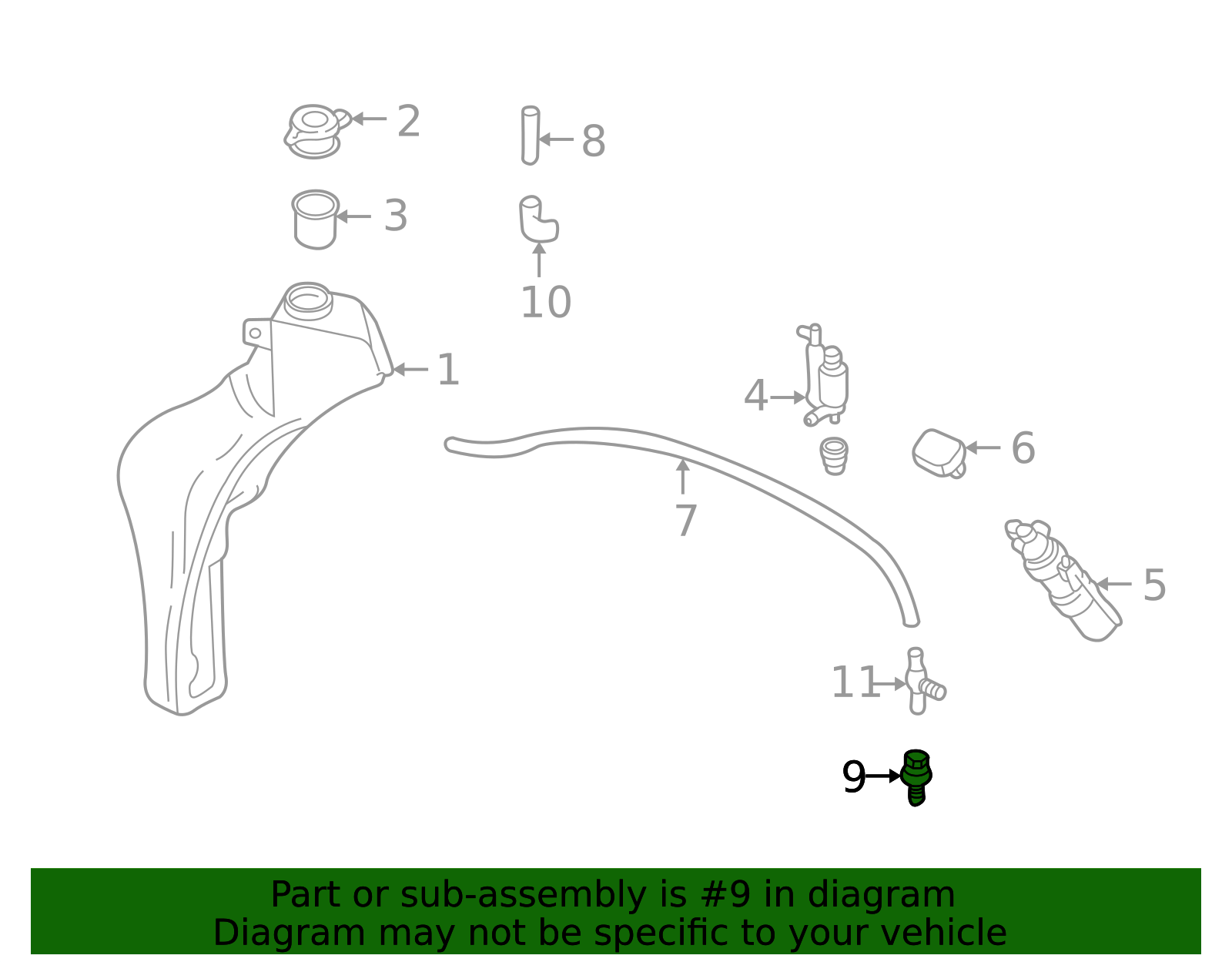 8D0-955-875 - Headlight Washer Hose Connector 1996-2015 Audi | Audi OEM ...