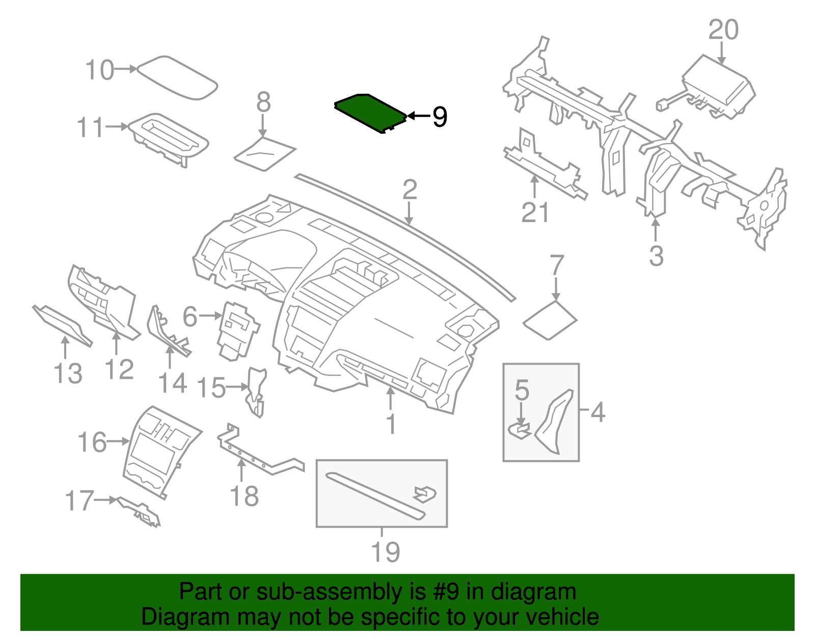 2015-2021 Subaru OEM NEW 2015-20 Subaru Crosstrek Impreza Upper ...