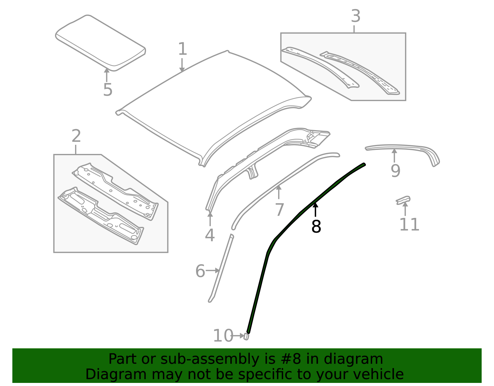 Roof Molding 51-13-8-125-829 | BMW OEM Parts