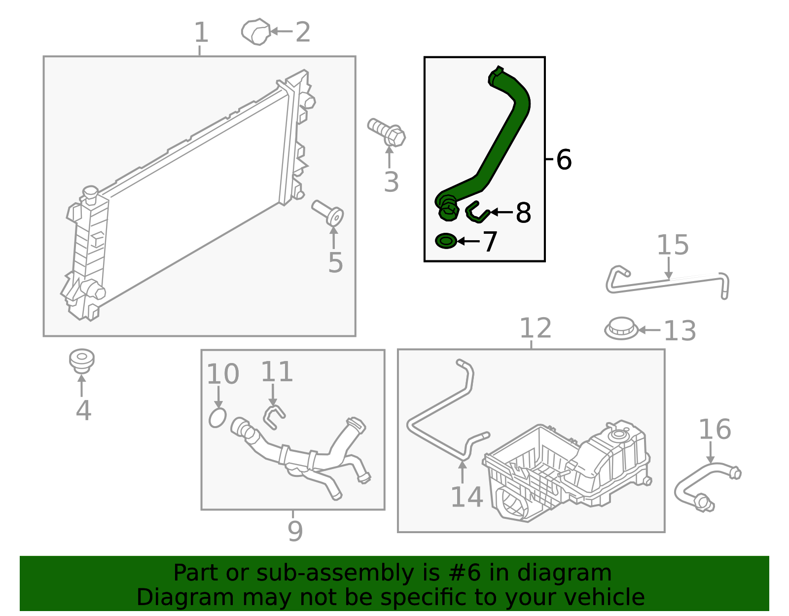 CL3Z-8260-A - 2011-2014 Ford F-150 Upper Hose - Motorcraft (KM-5114 ...