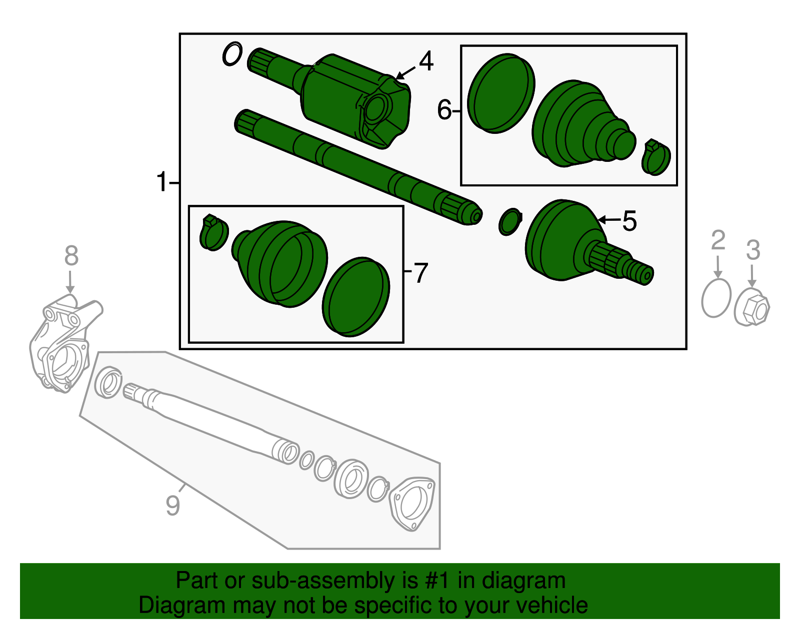2010-2020 GM Front Passenger Side Half-Shaft Assembly 84628596 | OEM ...