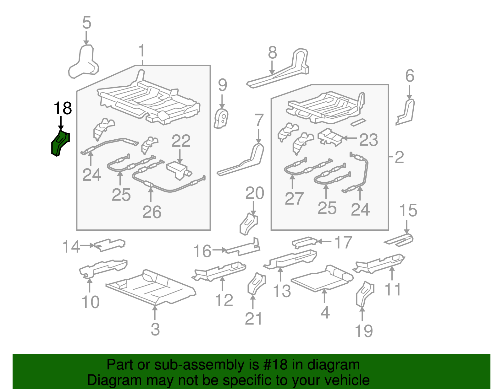 82195-SWA-A01ZA - 2007-2011 Honda CR-V - Cover R Rear Seat Foot (Outer ...