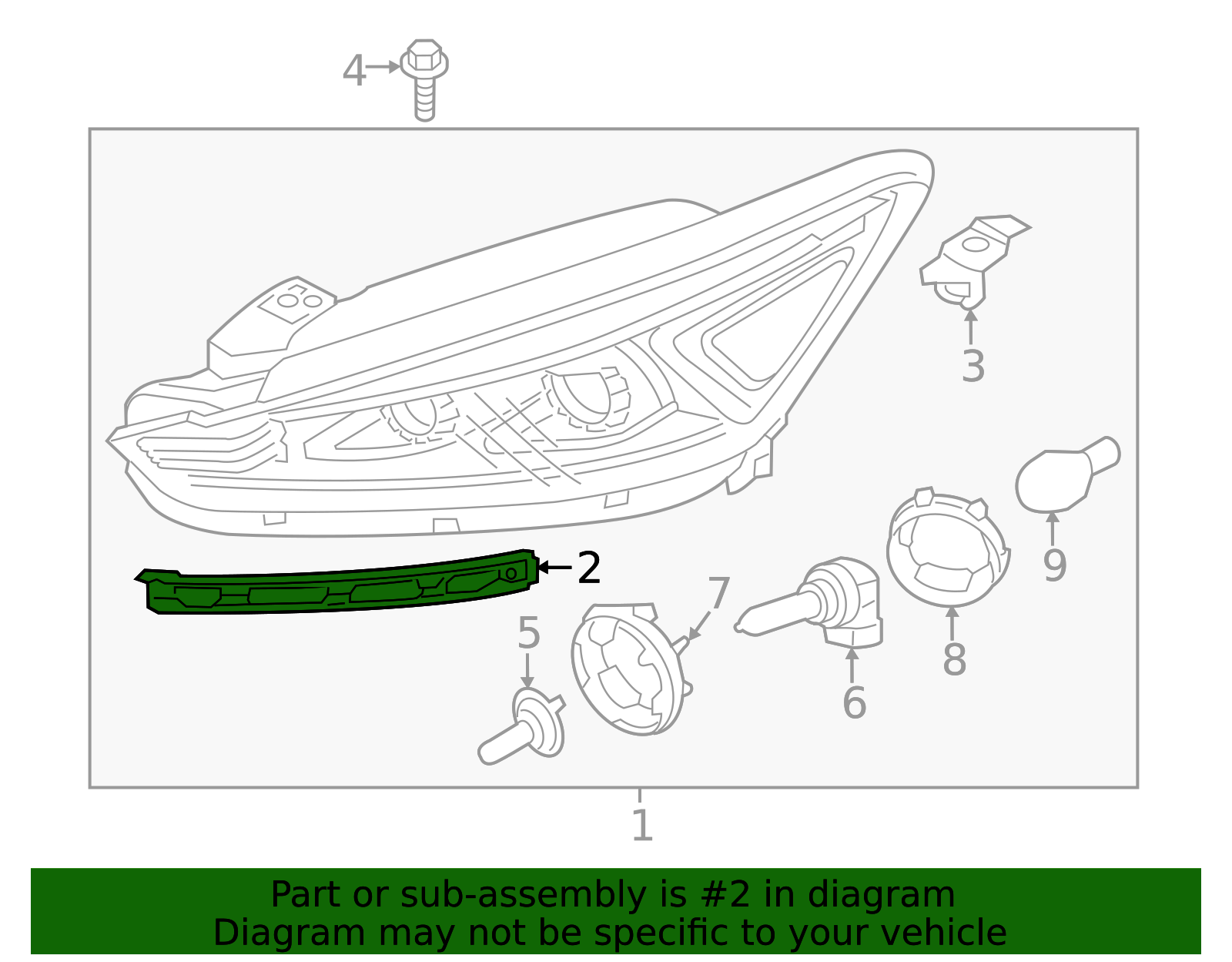 86557-F6000 - Headlamp Assembly Bracket 2017-2019 Kia Cadenza | Kia ...