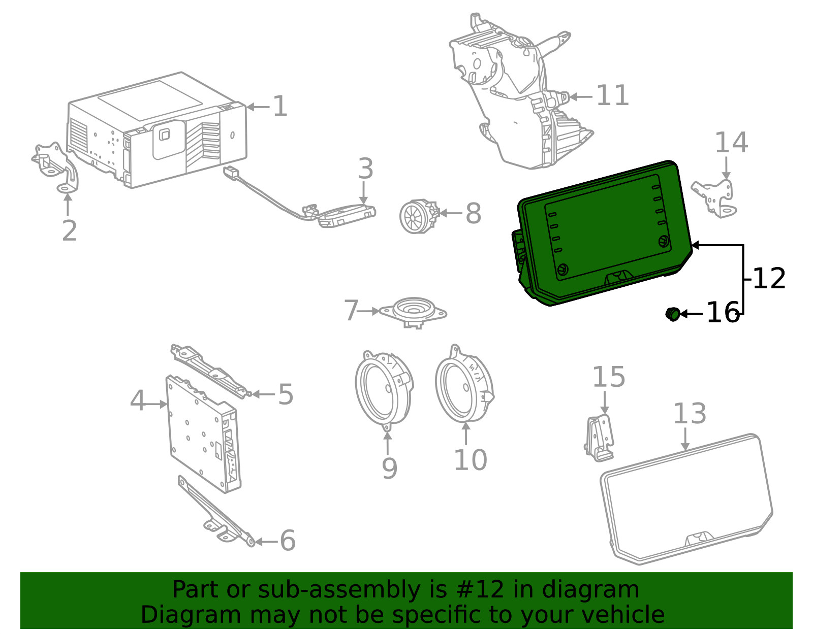 2021-2022 Toyota Venza Display Unit 86140-48C10 | Toyota Parts Center